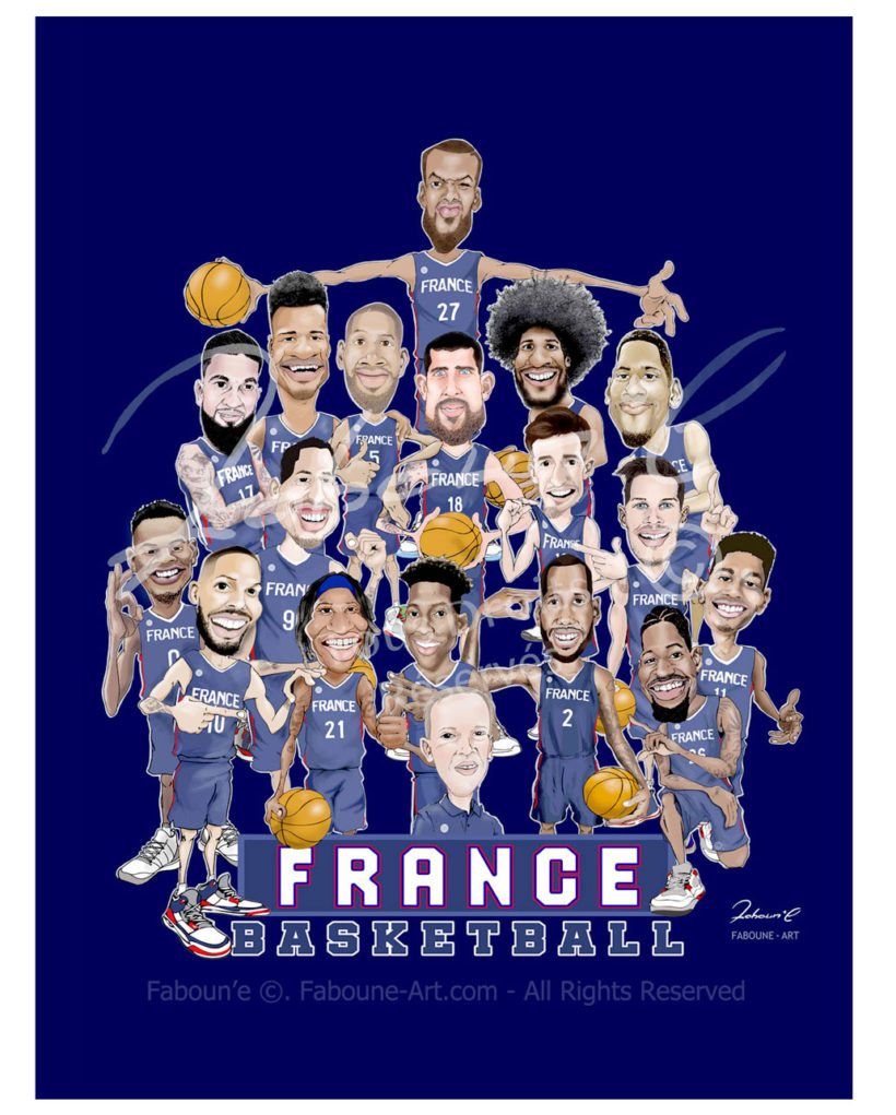 Visuel TEAM FRANCE FFBB - FABOUN'E Art